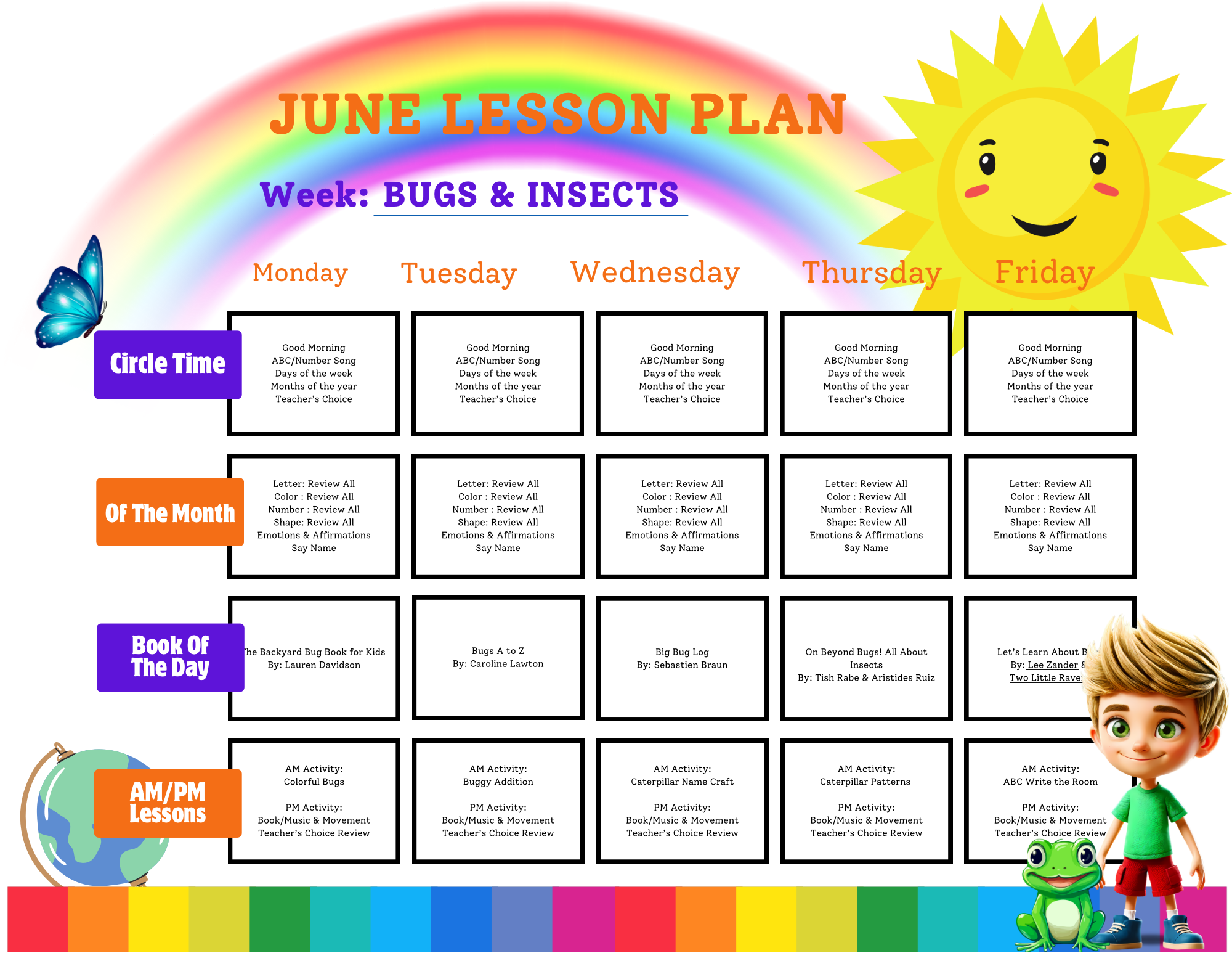 Enchanted 4’s Lesson Plans – June